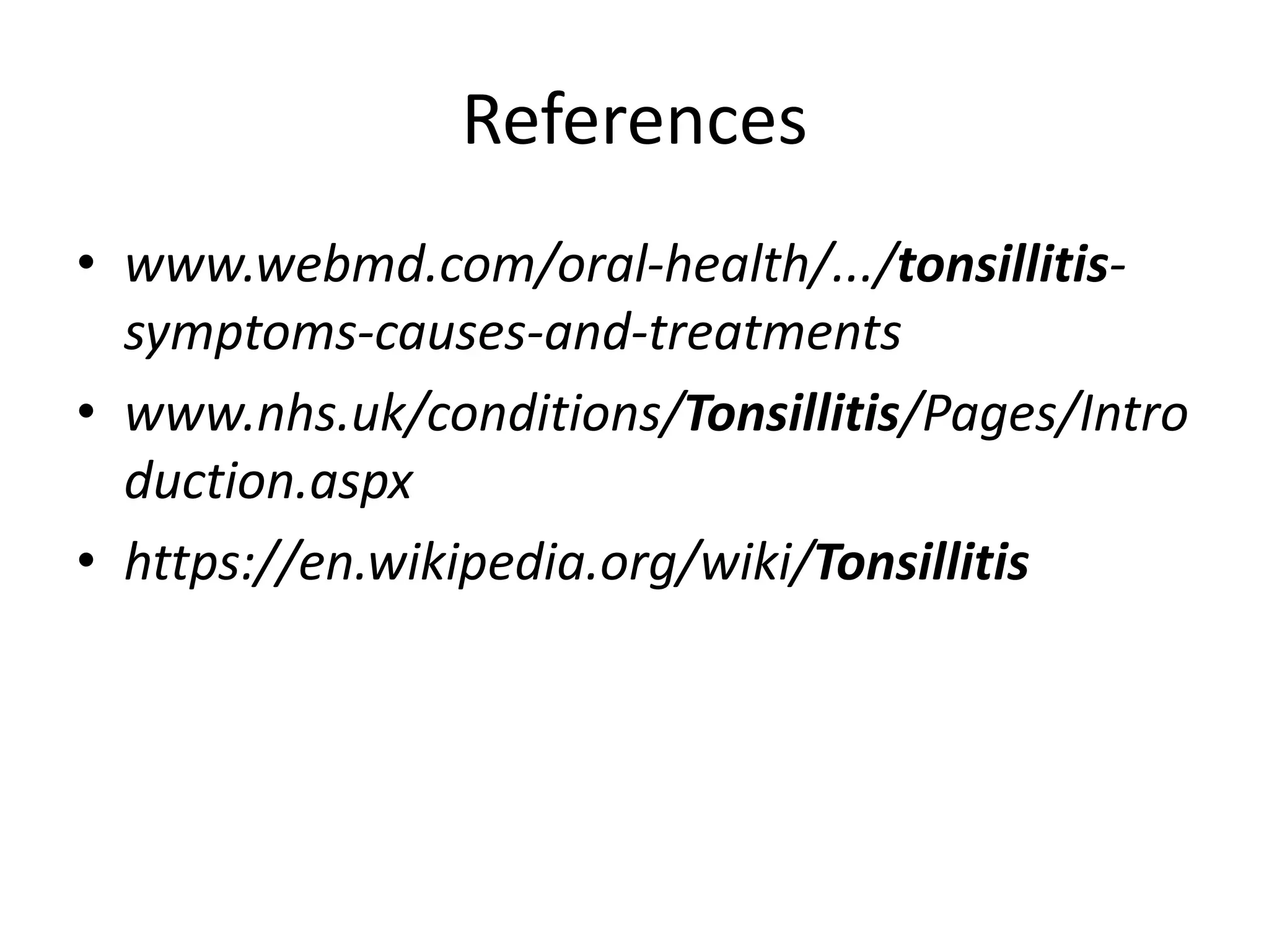 Tonsilitis (AHN) | PPTX