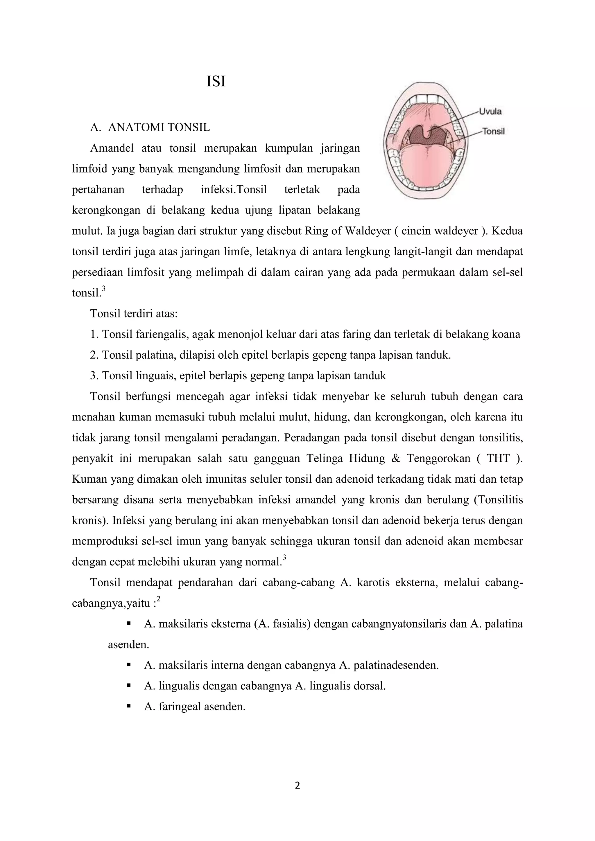 Tonsilitis akut | DOCX