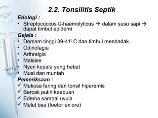 Tonsilitis & faringitis 2 | PPT