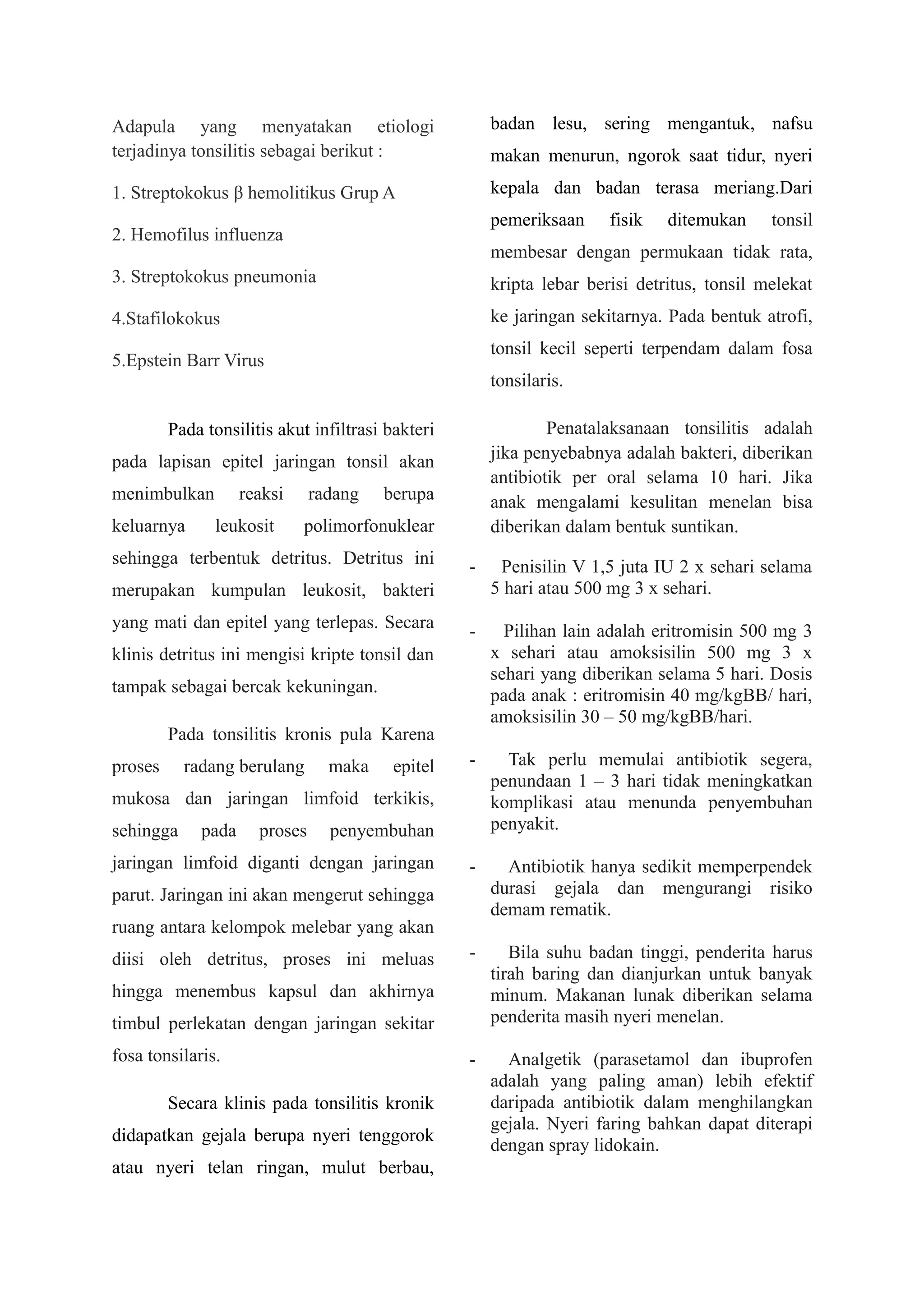 Tonsilitis kronis | DOC