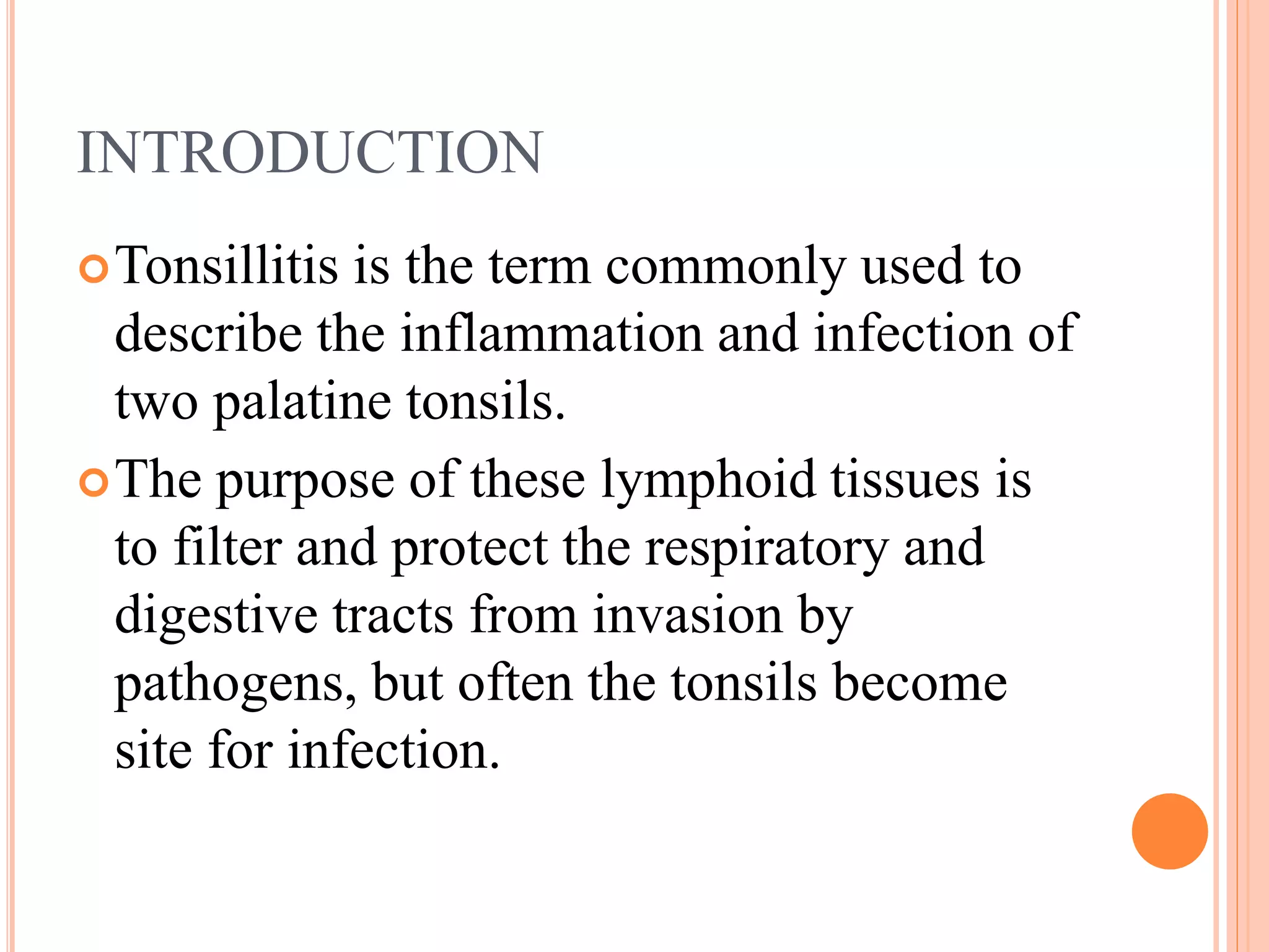 Tonsilitis ppt 1 | PPTX