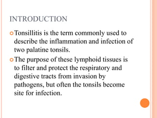Tonsilitis ppt 1 | PPTX