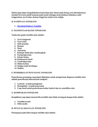 Tonsilits AKPER PEMKAB MUNA | PDF