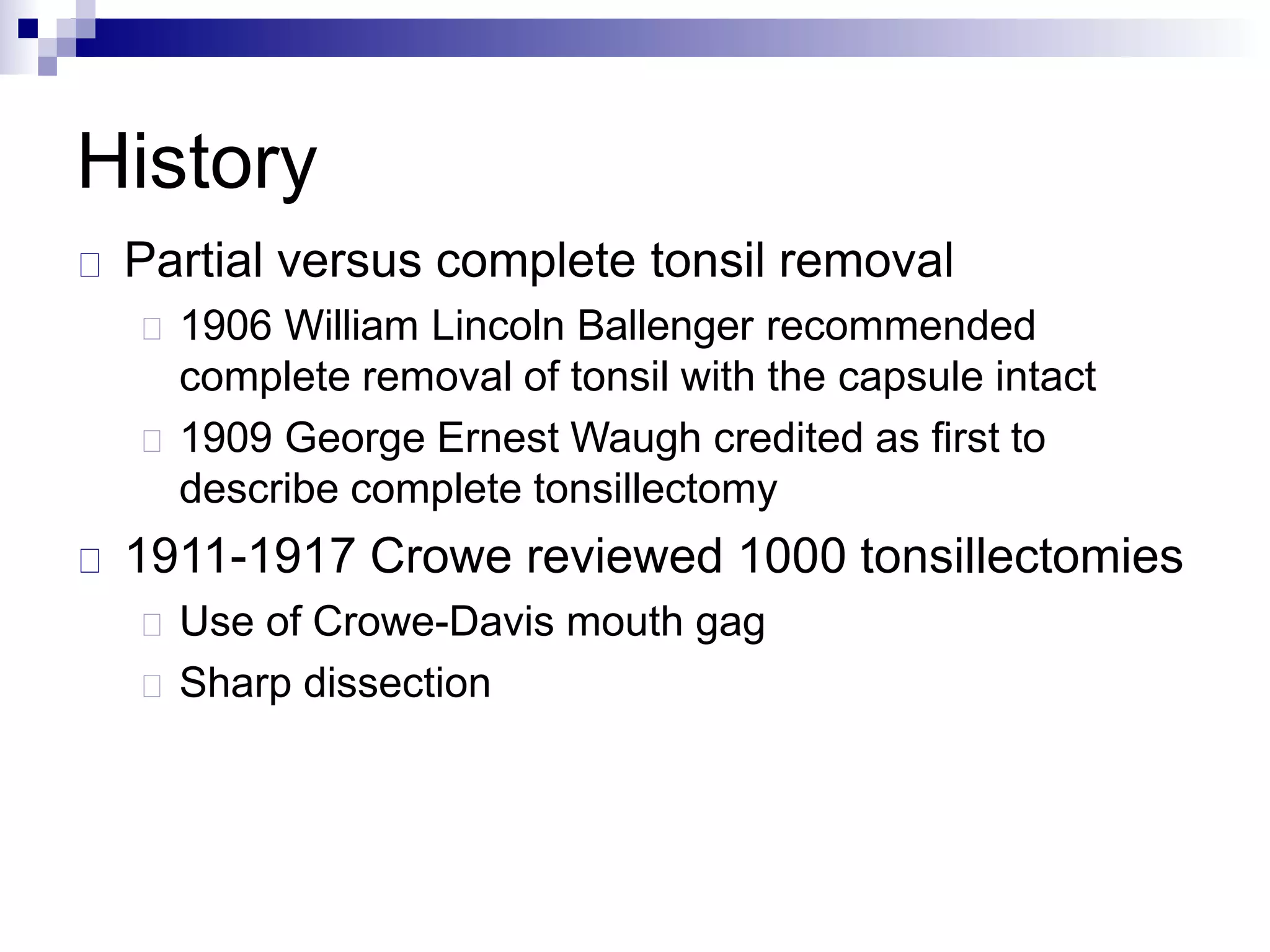 Tonsillectomy Indications & Surgical Methods | PPTX