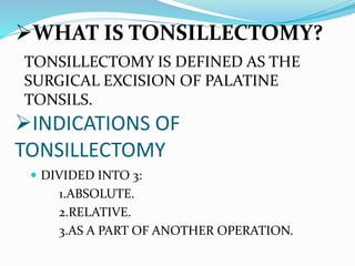 Tonsillectomy Procedure Step By Step