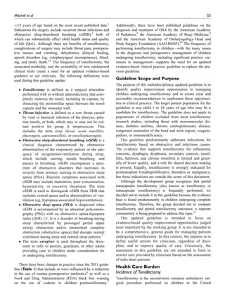 Tonsillectomy in children 2019 AAO-HNS | PDF