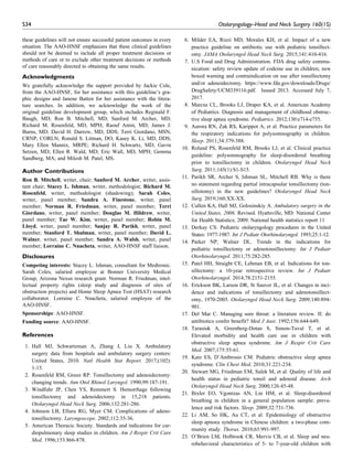 Tonsillectomy in children 2019 AAO-HNS | PDF