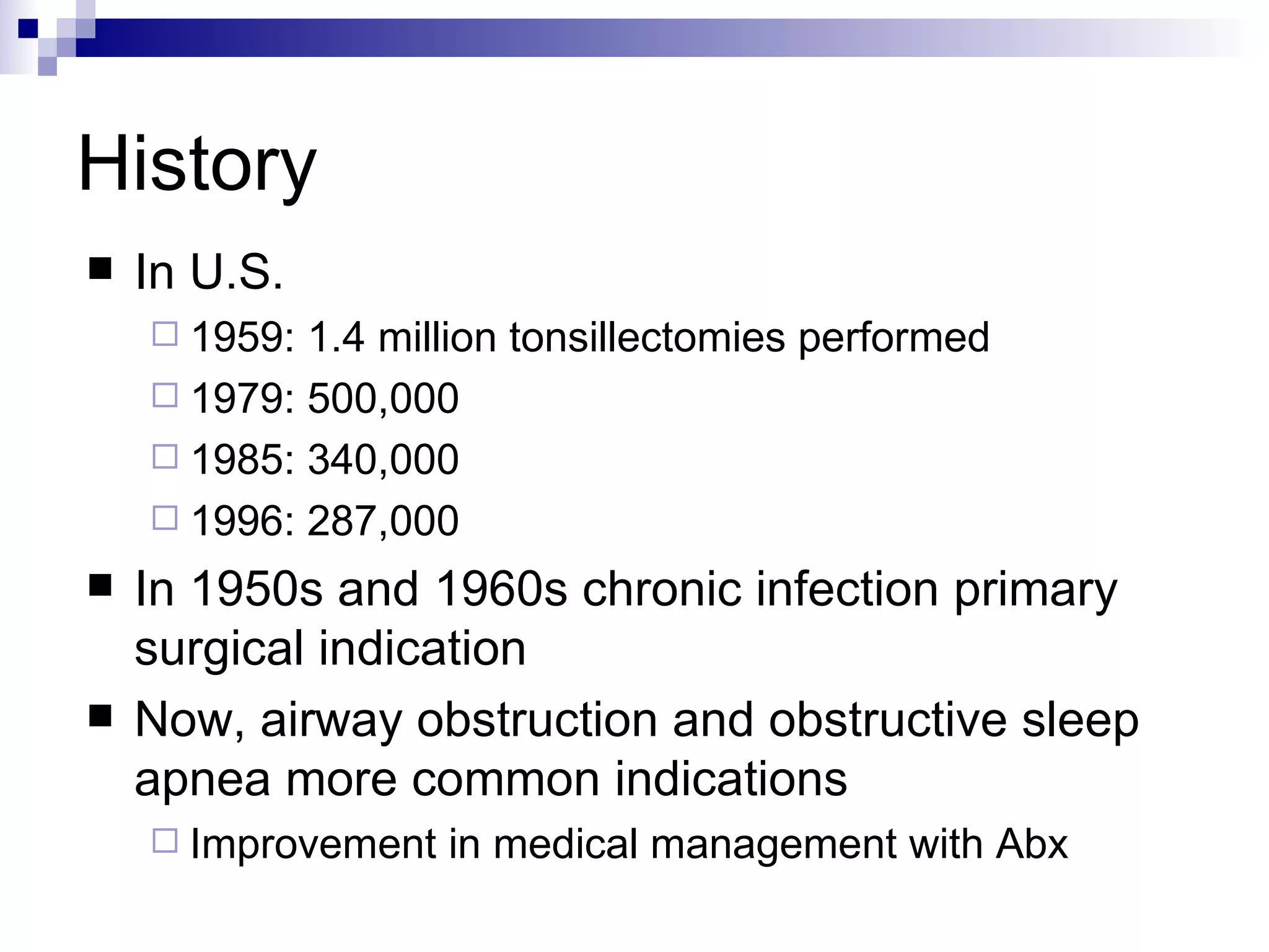 Tonsillectomy Slides 050427 | PPT