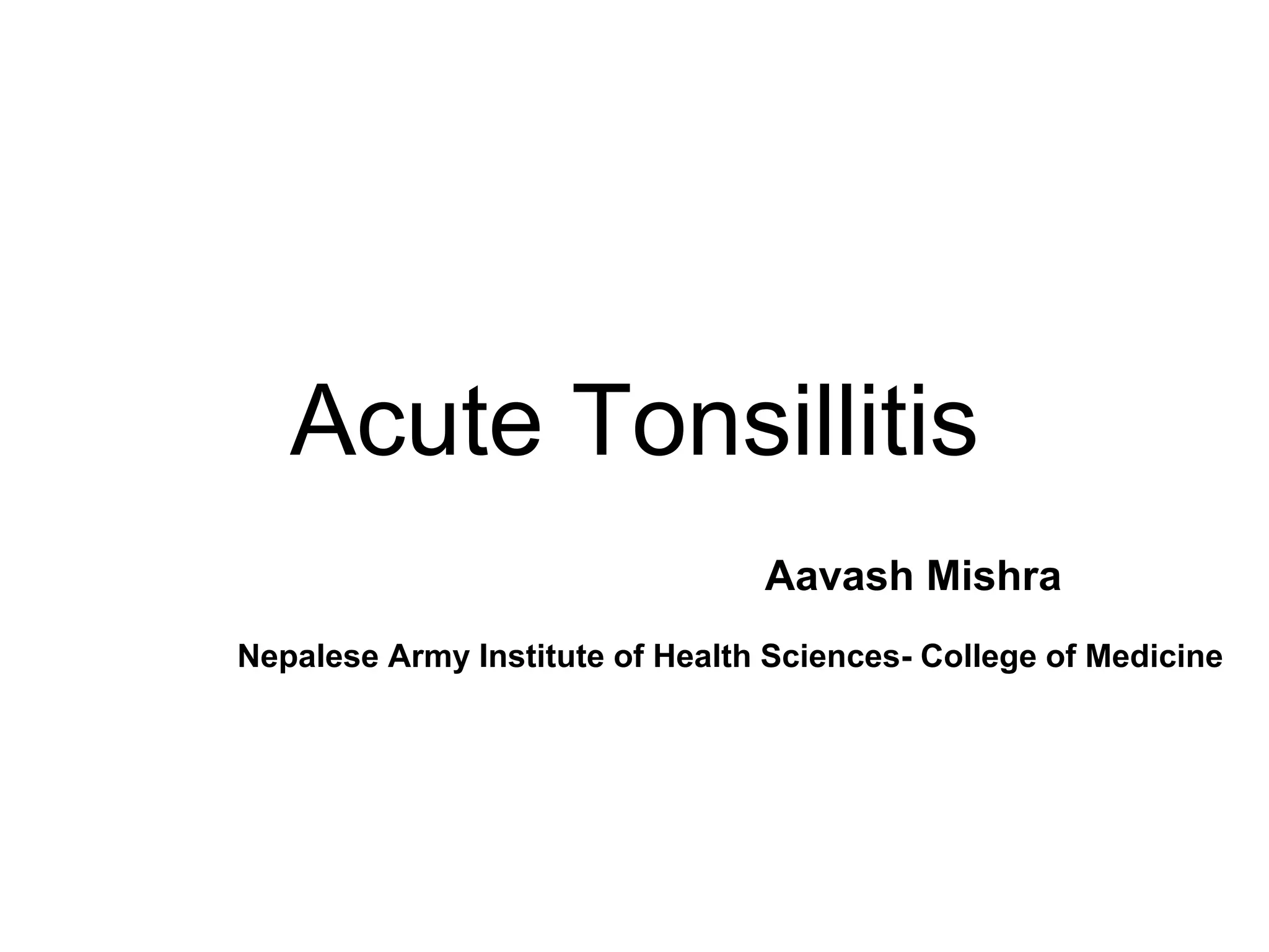 Tonsillitis | PPT