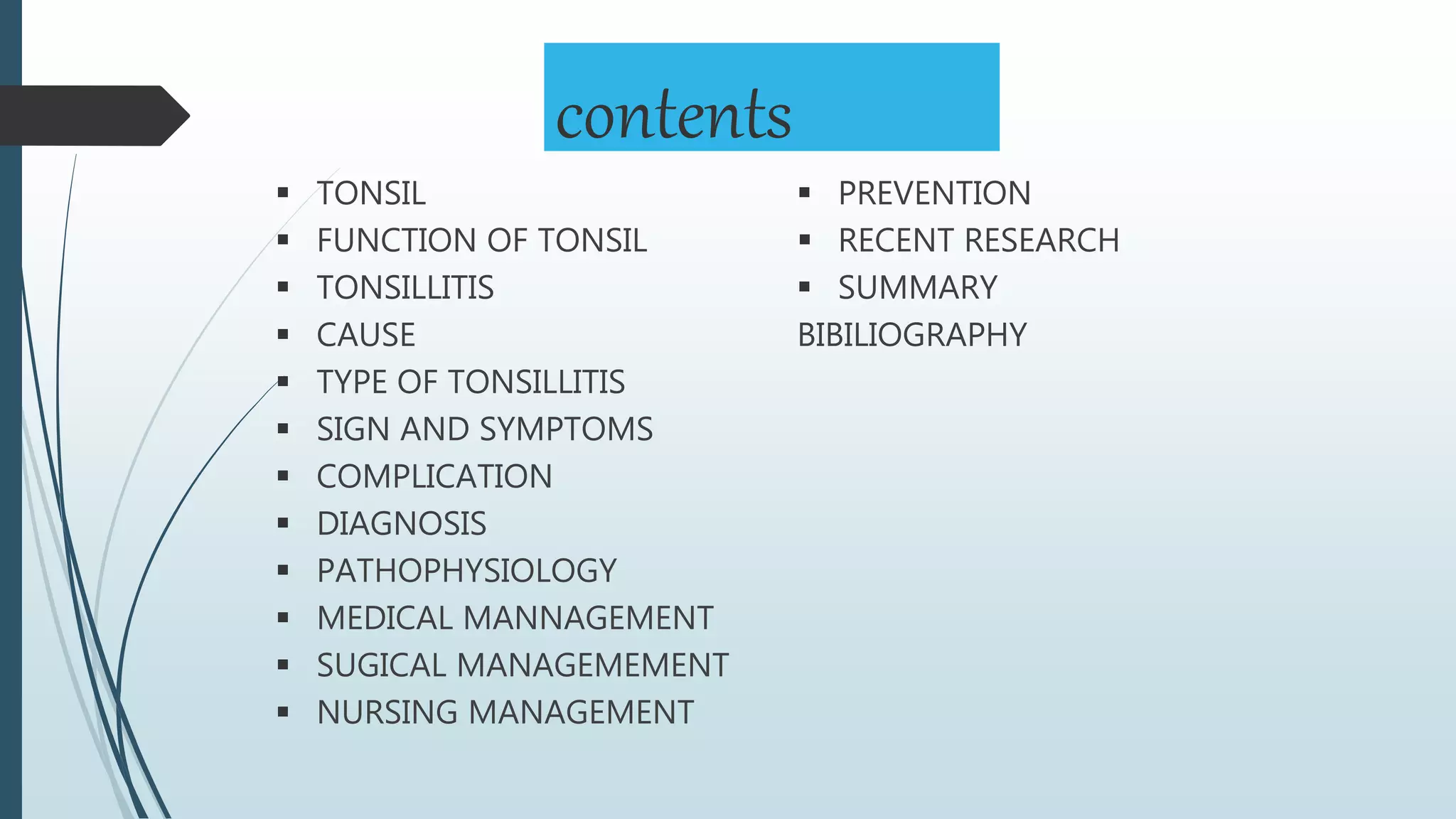 Tonsillitis slideshare for medical students | PPTX