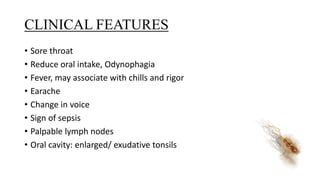 Tonsillitis.pptx | Ear, Nose and Throat Conditions | Diseases and ...