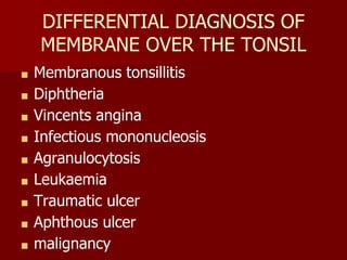 tonsillitis for nursing students at degree | PPT