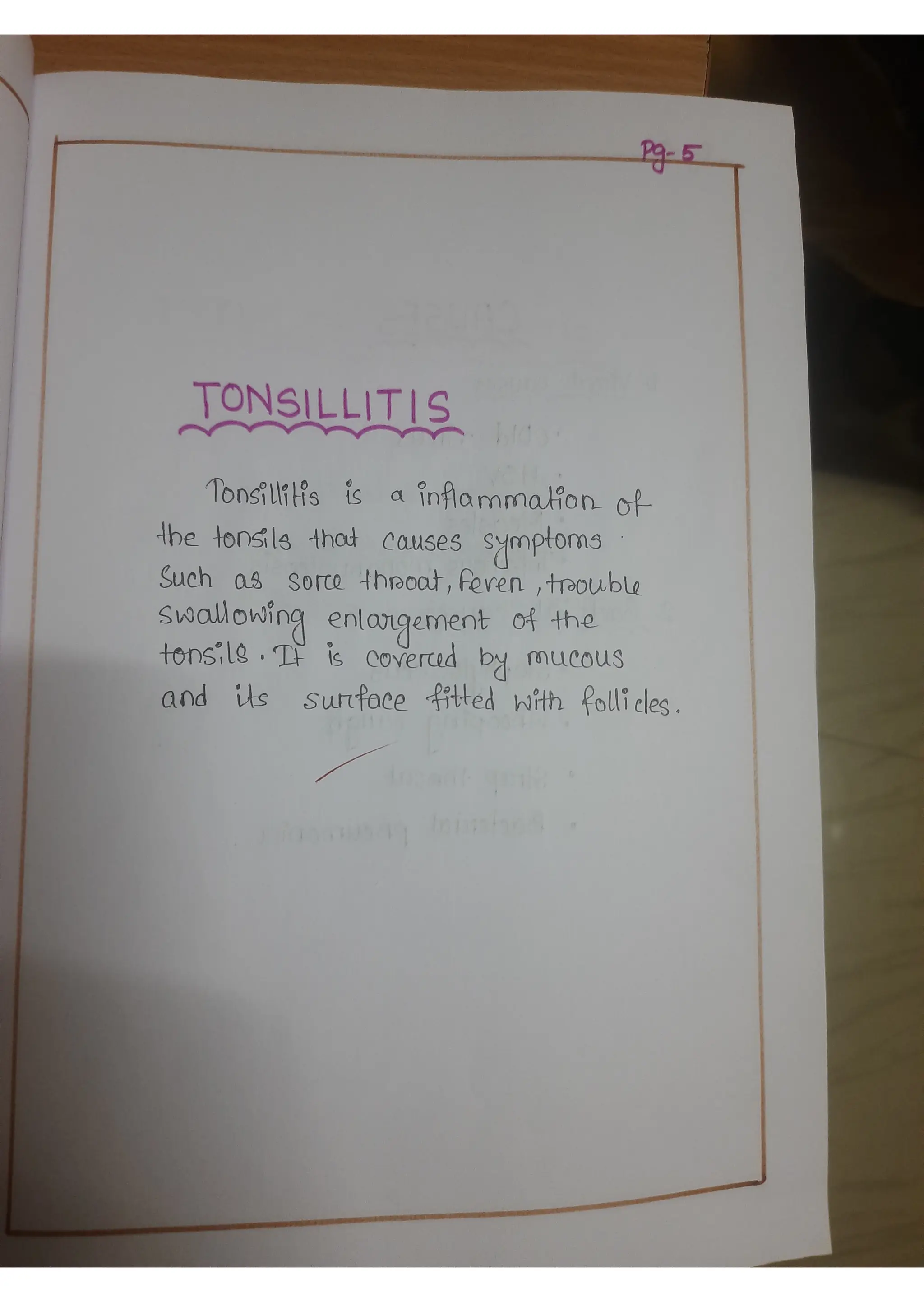 Medical surgical nursing-1 ASSIGNMENT- Tonsillitis // RGUSH Annual exam ...