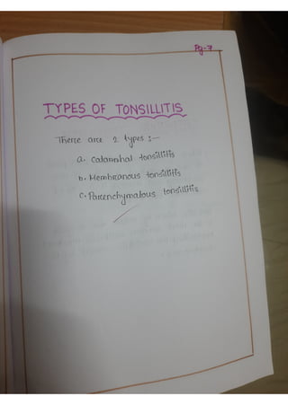 Medical surgical nursing-1 ASSIGNMENT- Tonsillitis // RGUSH Annual exam ...