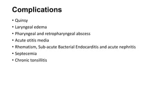 Tonsillitis, quinsy and adenoiditis | PPTX | Ear, Nose and Throat ...
