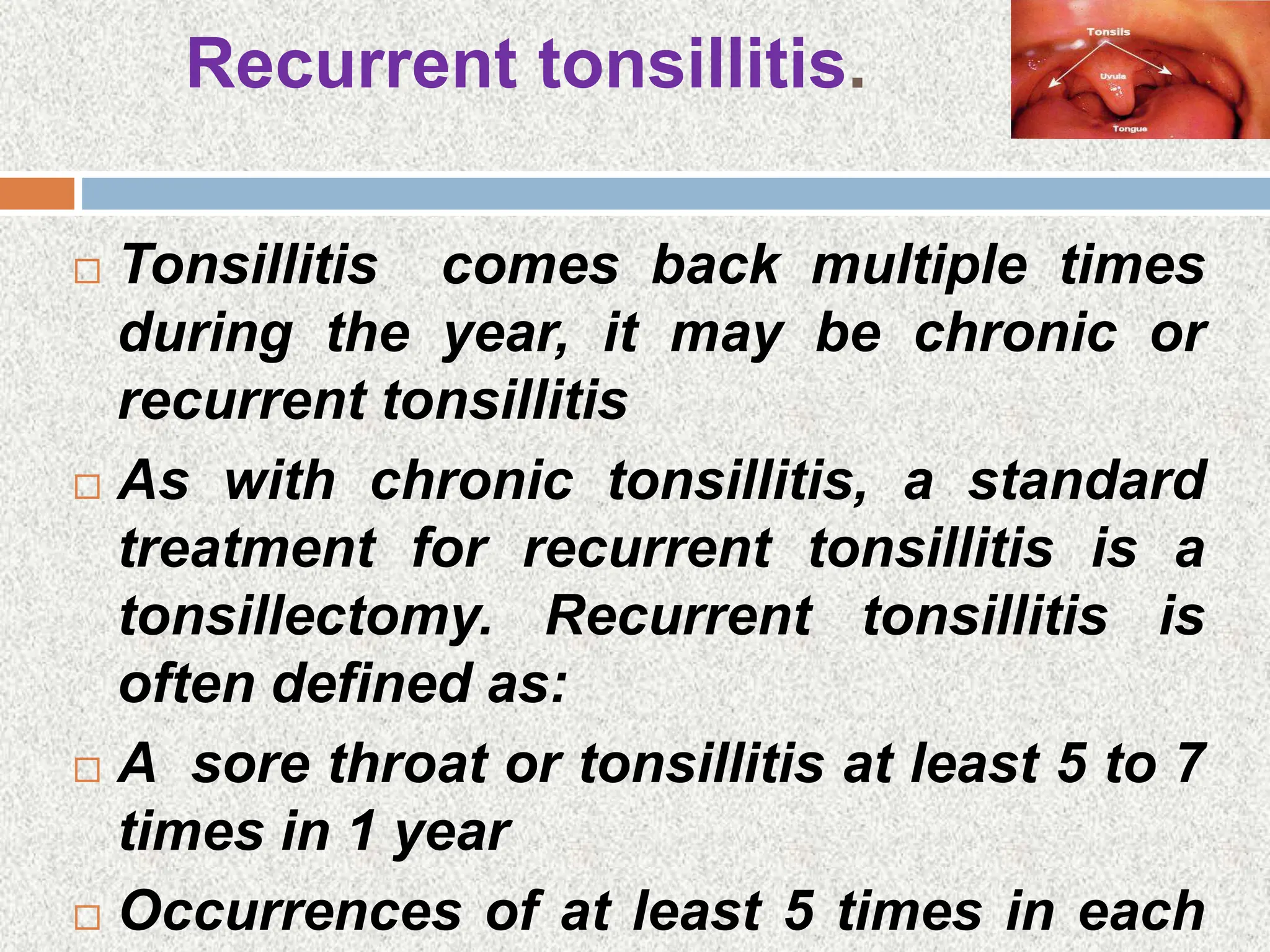 Nursing management of the patient with Tonsillitis PPT | PPTX