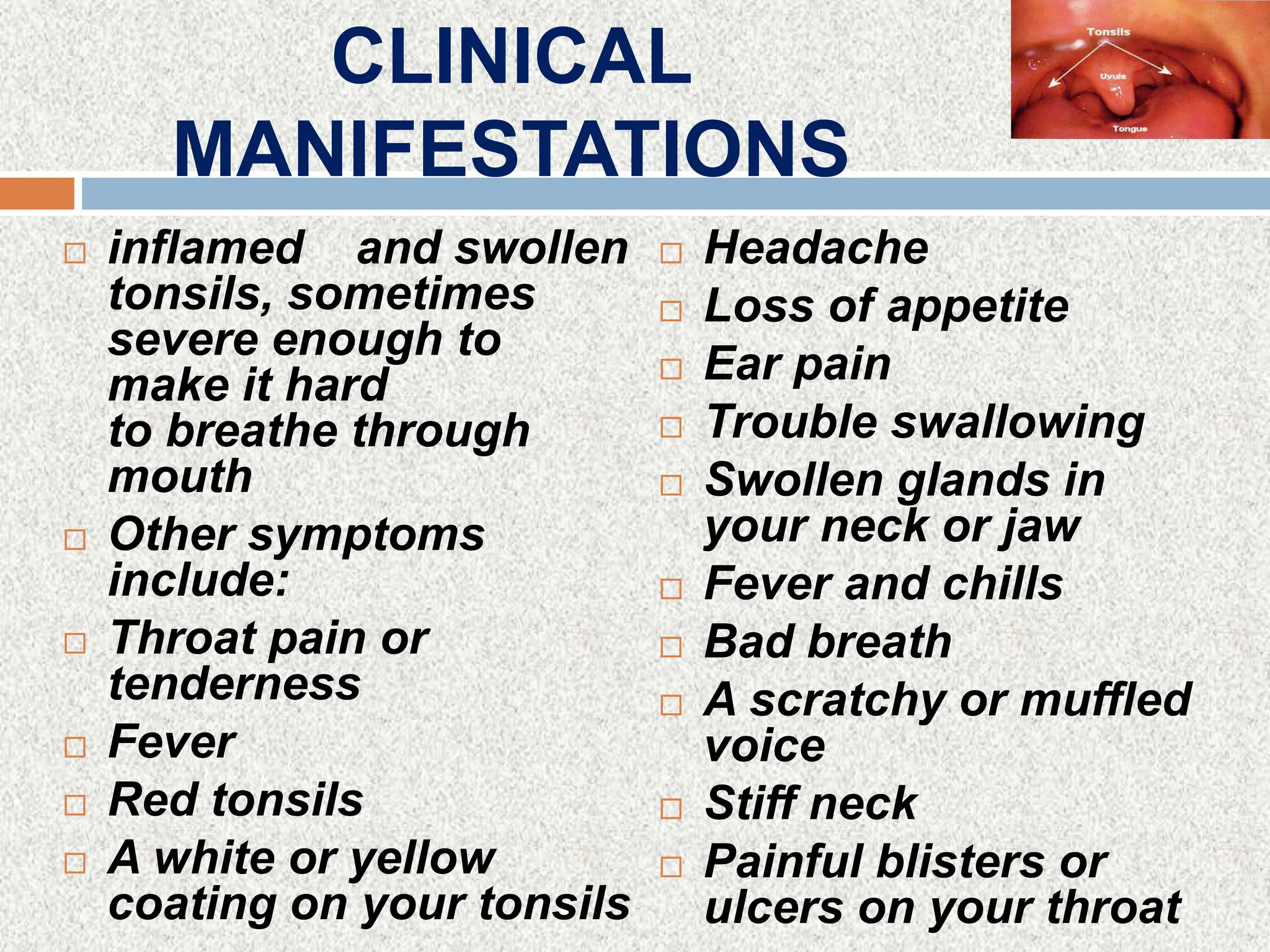 Nursing management of the patient with Tonsillitis PPT | PPTX