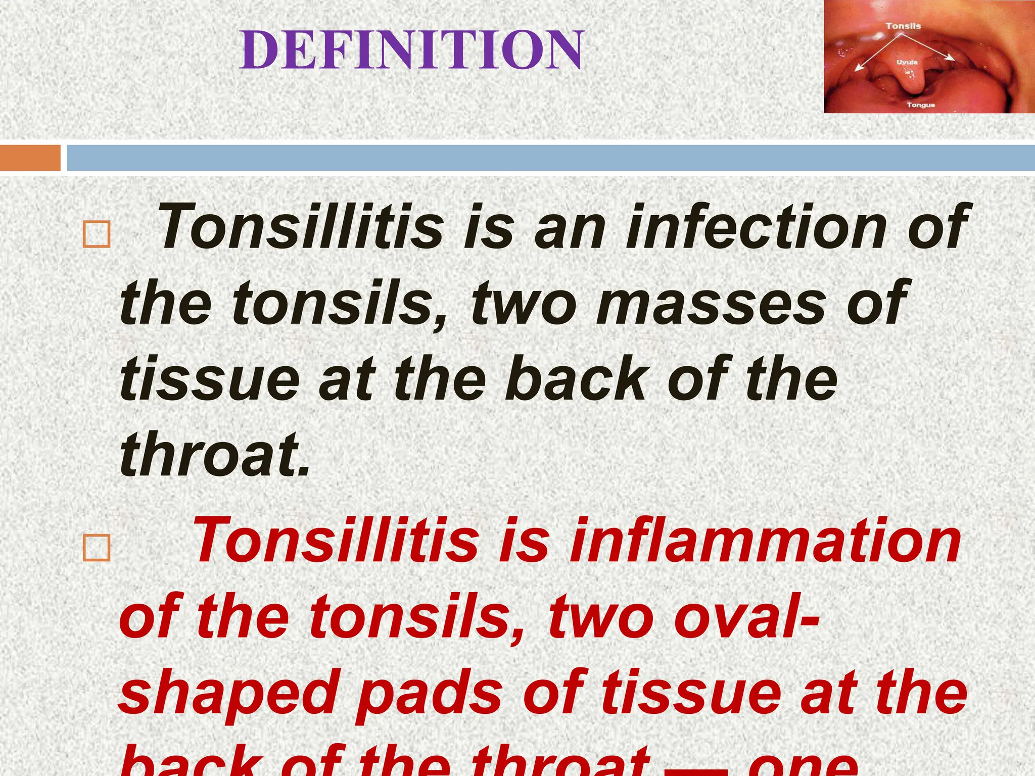 Nursing management of the patient with Tonsillitis PPT | PPTX
