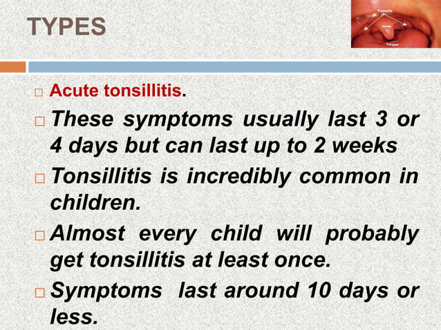 Nursing management of the patient with Tonsillitis PPT | PPTX