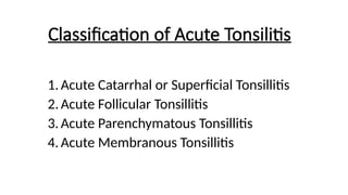 TONSIL infection of the tonsil it may be acute and chronic | PPT