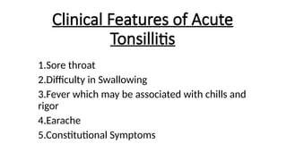 TONSIL infection of the tonsil it may be acute and chronic | PPT