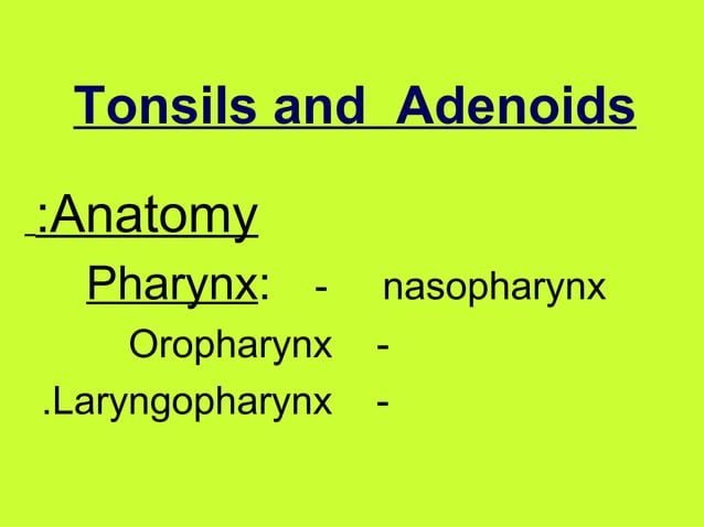 Tonsils And Adenoids | PPT