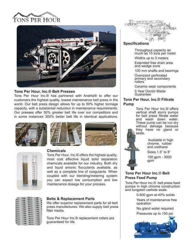 Tons Per Hour Brochure V.1 | PDF