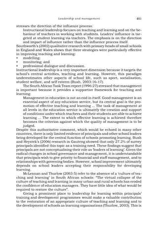 work of leadership by Tony bush Tony bush work | PDF