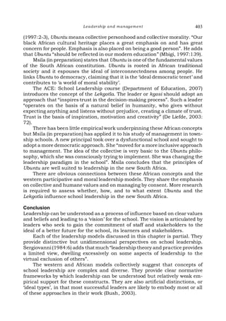 work of leadership by Tony bush Tony bush work | PDF