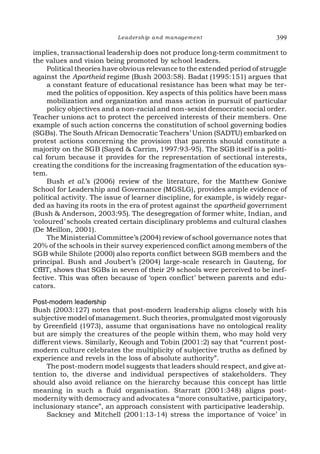 work of leadership by Tony bush Tony bush work | PDF