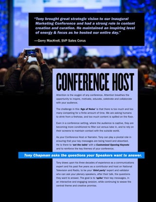 Tony Chapman - Keynote Speaker, Moderator, Conference Host | PDF