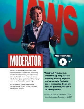 Tony Chapman - Keynote Speaker, Moderator, Conference Host | PDF