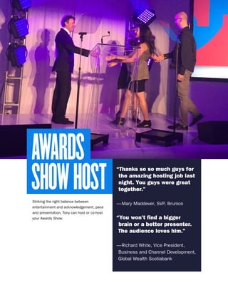 Tony Chapman - Keynote Speaker, Moderator, Conference Host | PDF