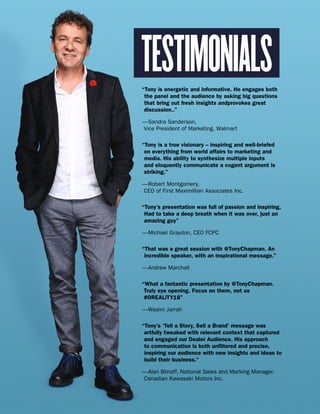 Tony Chapman - Keynote Speaker, Moderator, Conference Host | PDF