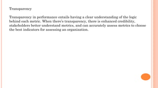 Characteristics of Performance Metrics | PPTX