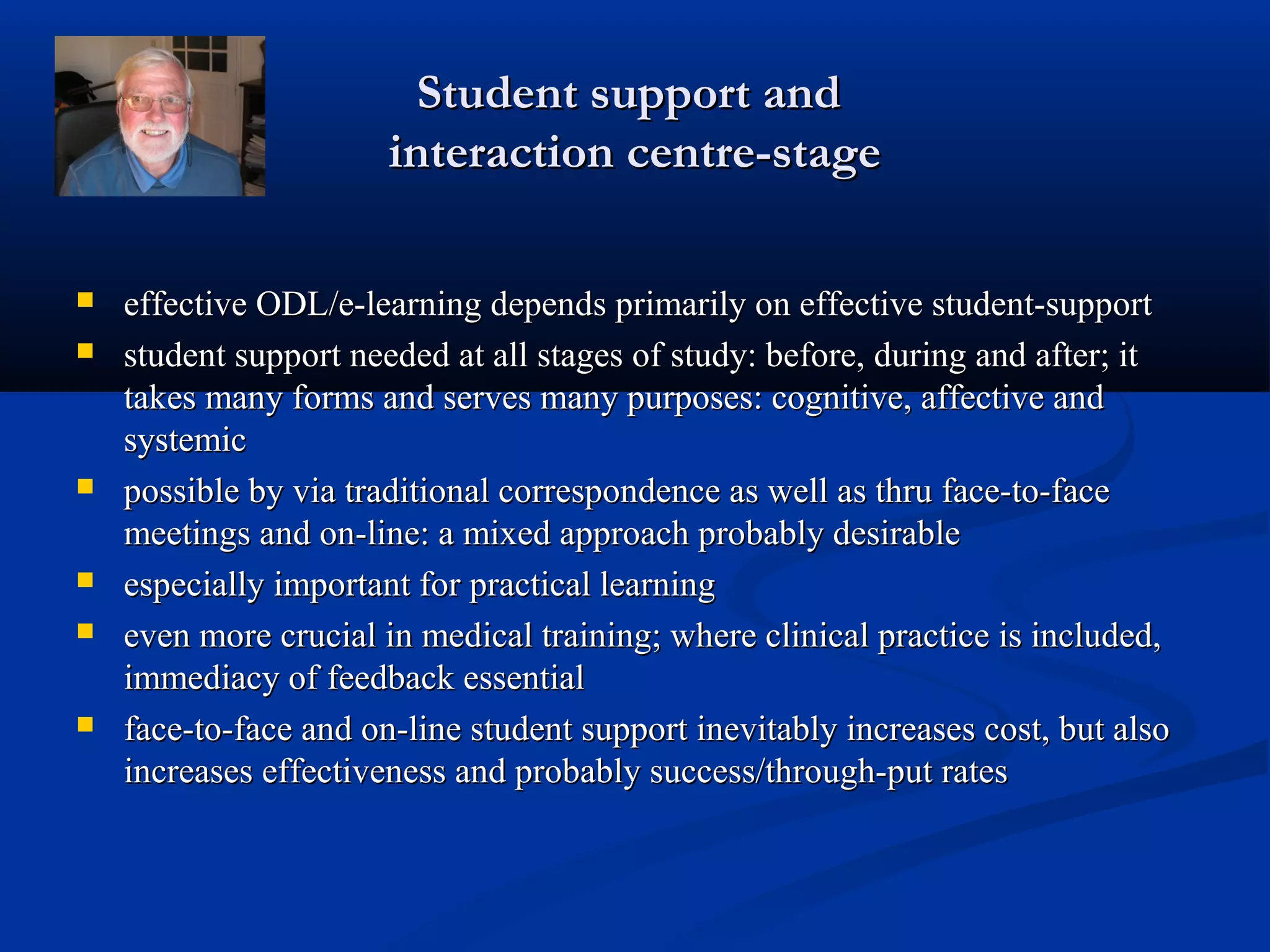 Distance Learning for Health Workshop: Open and distance learning for ...