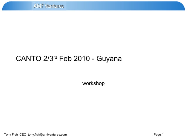 Tony Fish Canto Slideshare | PPT