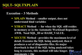 Tony Jambu (obscure) tools of the trade for tuning oracle sq ls | PPT ...