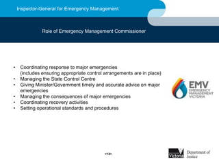 Managing Risk – Victoria’s Emergency Management Reform Agenda | PPTX
