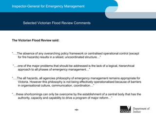 Managing Risk – Victoria’s Emergency Management Reform Agenda | PPTX