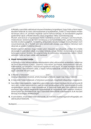 Fizetos modell szerzodes 2017 Tonyphoto | PDF