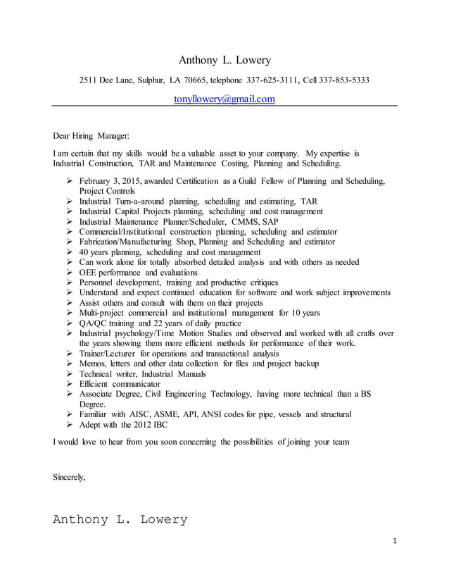 Tony resume 30 jan16 | DOCX