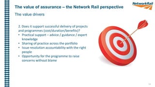 The Value of Assurance - The Network Rail perspective | PPTX | Rail ...