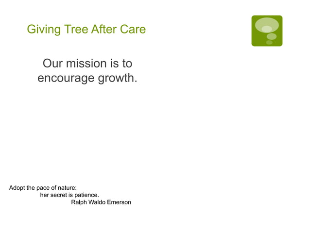 Tony tree reworked[1] | PPTX | Daycare and Pre-School | Parenting