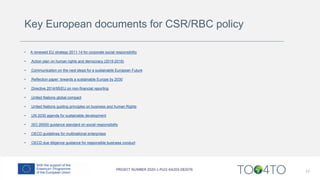 TOO4TO Module 2 / Corporate Social and Environmental Responsibility ...