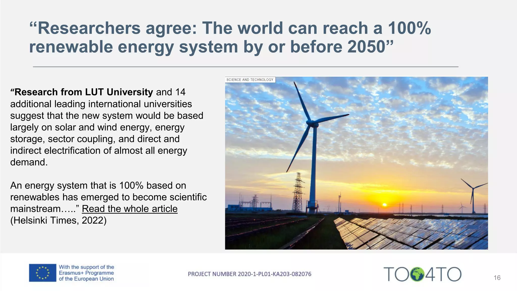 TOO4TO Module 4 / Sustainable Energy Solutions: Part 3 | PDF