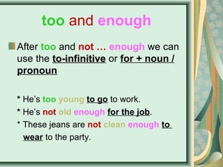Too / Enough | PPT