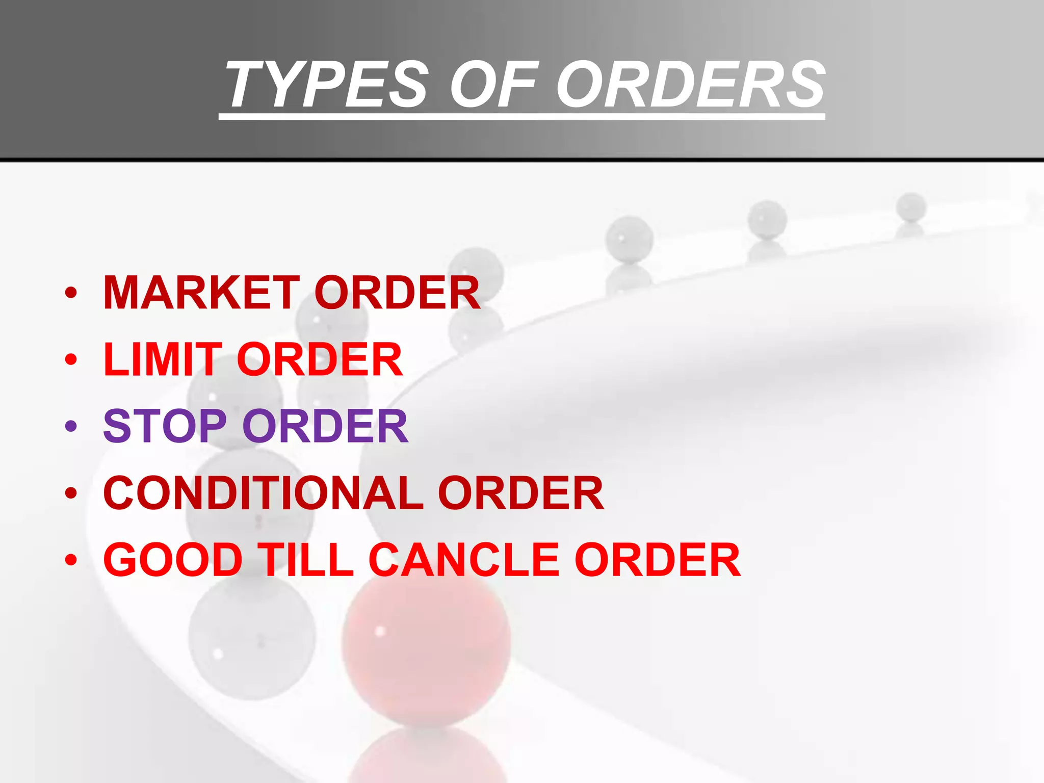 Types Of Order | PPTX