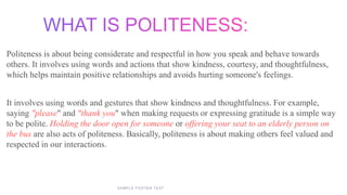 POLITENESS THEORY IN PRAGMATICS BY TOOBA | PPTX