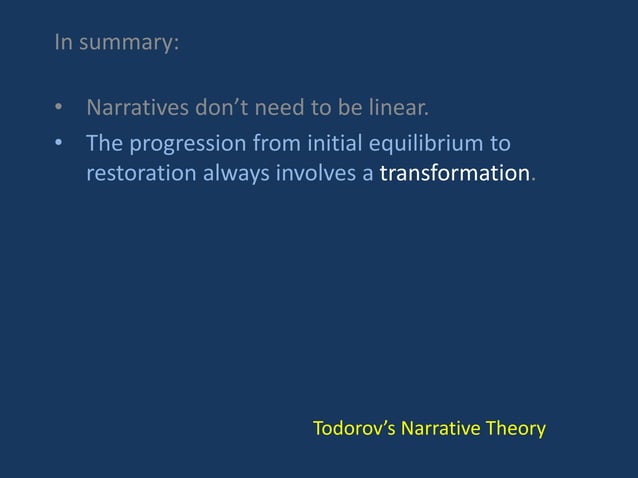 Todorovs narrative theory | PPT